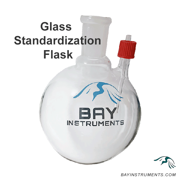 Glass Standardization Flask w/ Integrated Sample Port – Bay Instruments ...